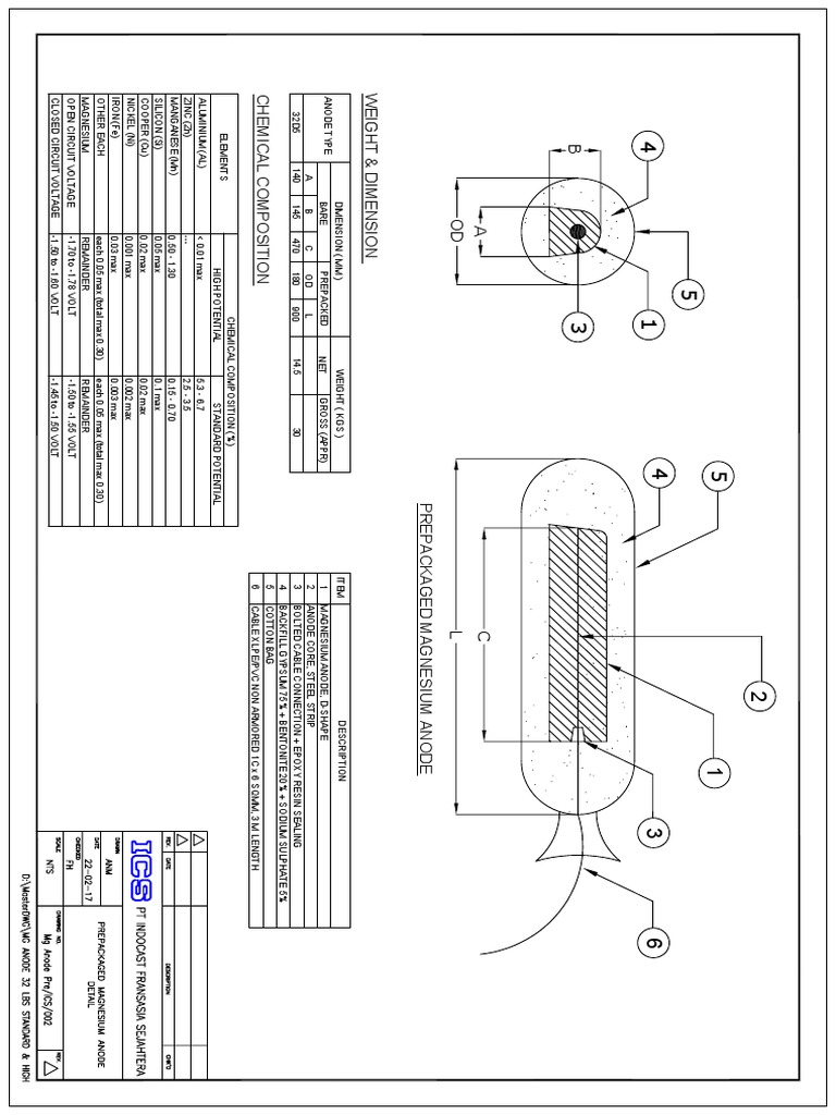 Anode Data Sheet | PDF | Electrical Engineering | Chemical Elements