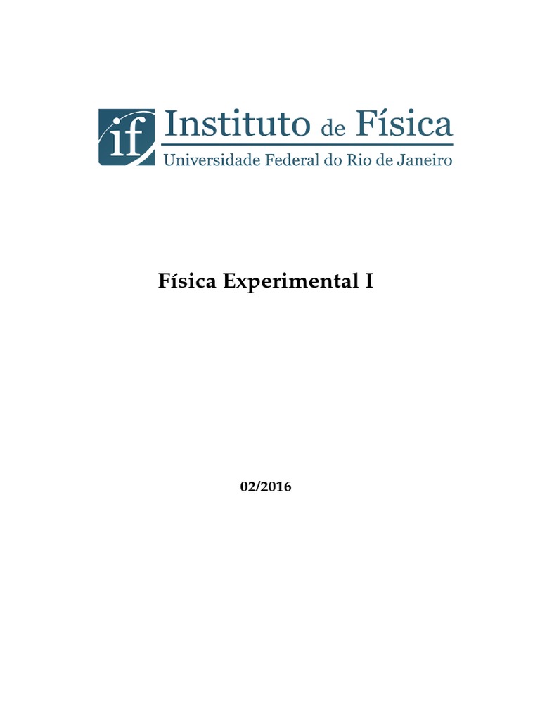 Apostila Fis Exp 1 UFRJ | PDF | Colisão | Medição