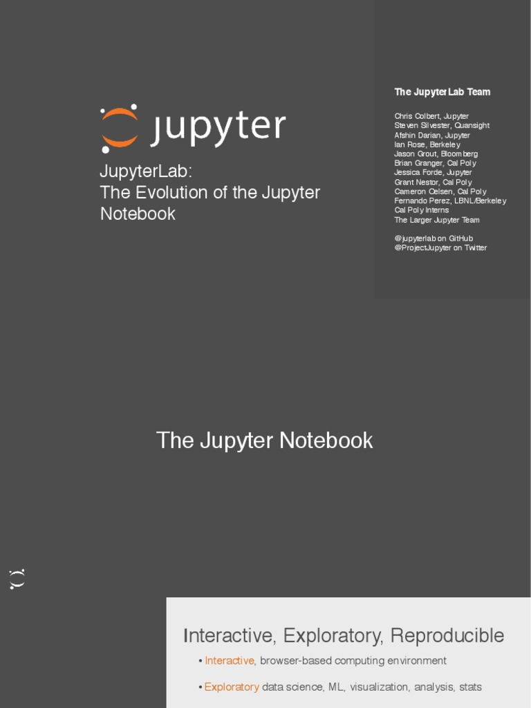 Jupyterlab: The Evolution of The Jupyter Notebook | PDF | Free Content ...
