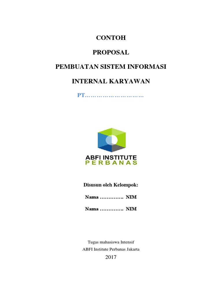 Contoh Proposal Pembuatan Sistem Informasi Internal Karyawan | PDF