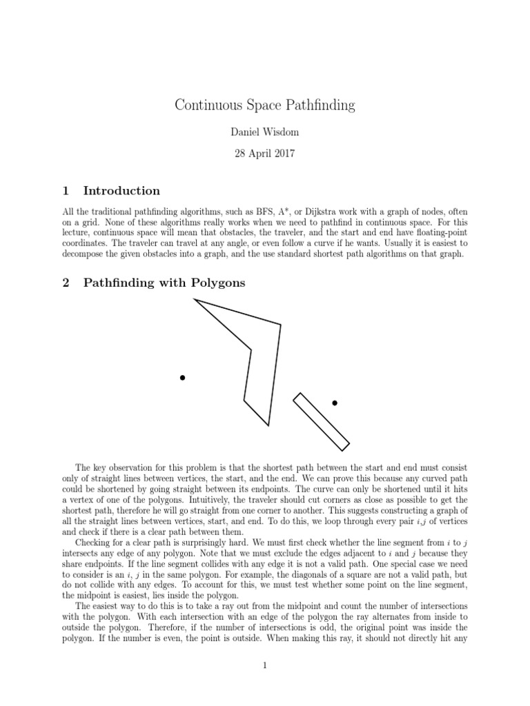 2017-04-28 Continuous Space Pathfinding | PDF | Vertex (Graph Theory) | Vertex (Geometry)