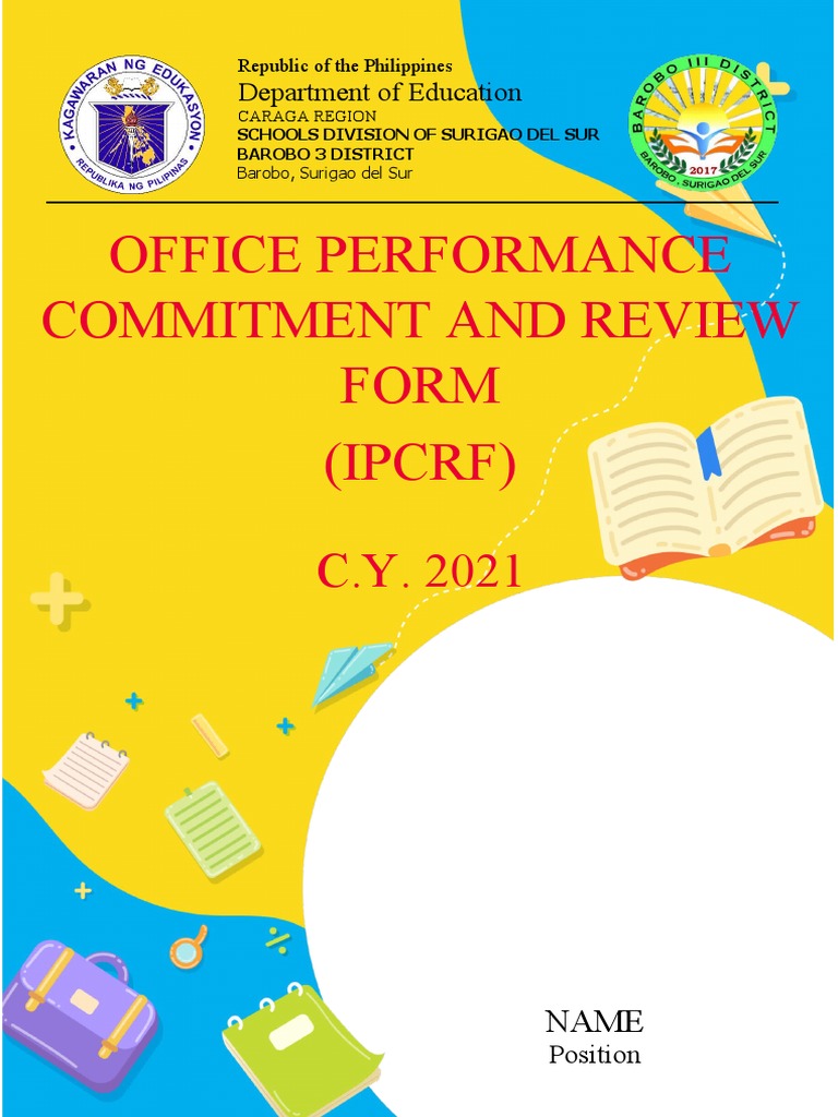 Office Performance Commitment and Review Form (Ipcrf) : Department of Education | PDF