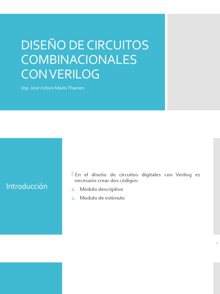Diseño de Circuitos Combinacionales Con Verilog | PDF | Automatización Electrónica de Diseño ...
