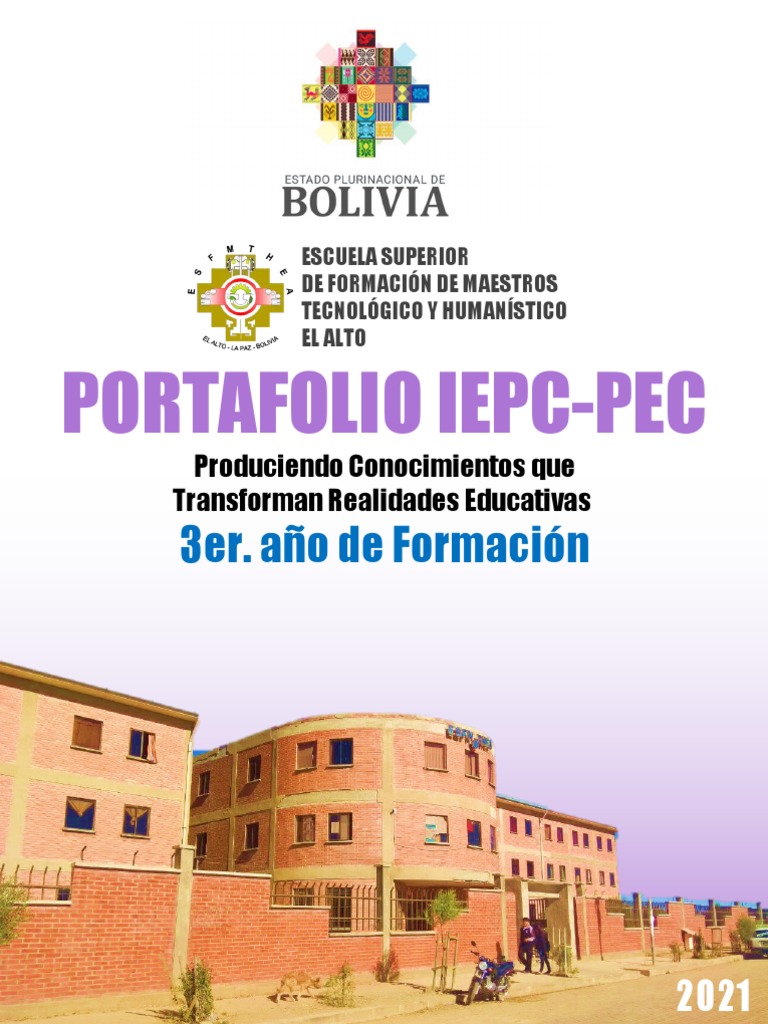Portada Caratula e Indice Portafolio PEC 2021 Tercer Año | PDF