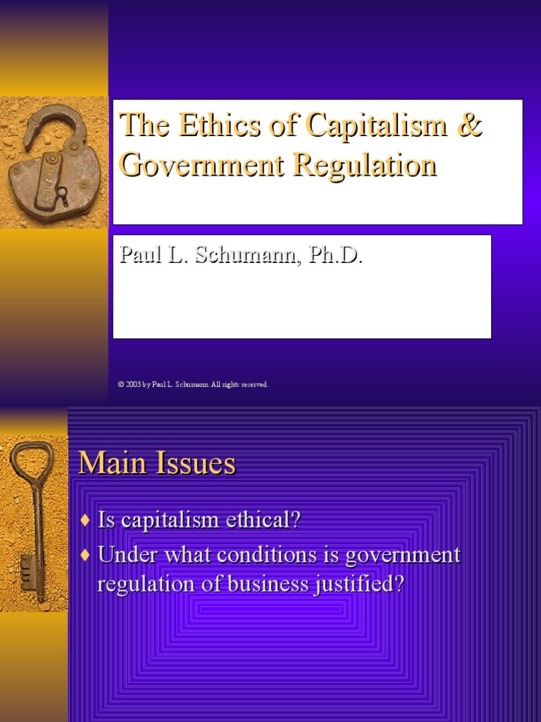 The Ethics of Capitalism & Government Regulation | Download Free PDF ...