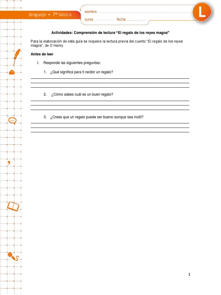 El Regalo de Los Reyes Magos, Actividades. | PDF | Reyes Magos