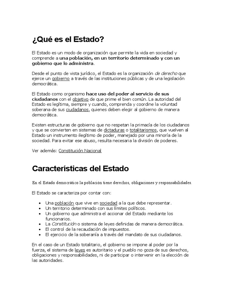 Qué es el Estado | PDF | Estado (política) | Gobierno