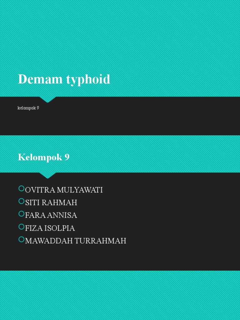 Demam Typhoid | PDF | Sains & Matematika