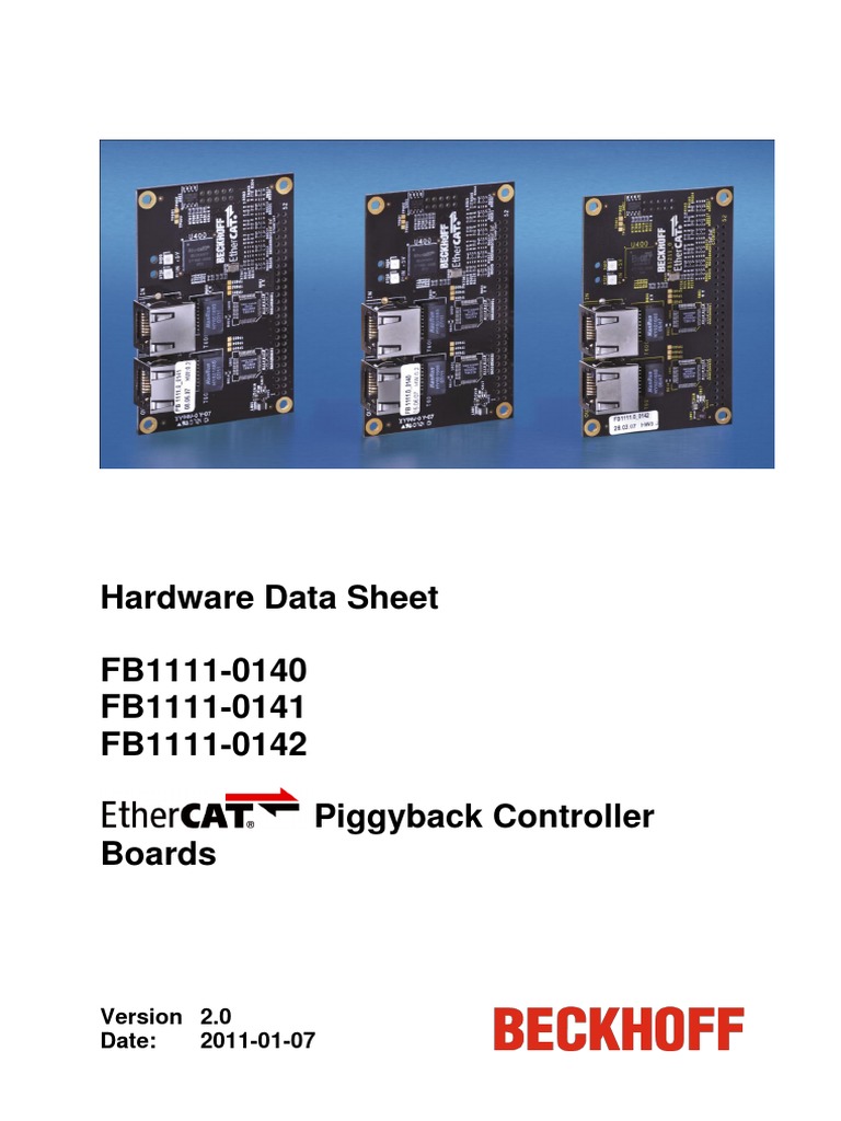 Hardware Data Sheet FB1111-0140 FB1111-0141 FB1111-0142 Piggyback ...
