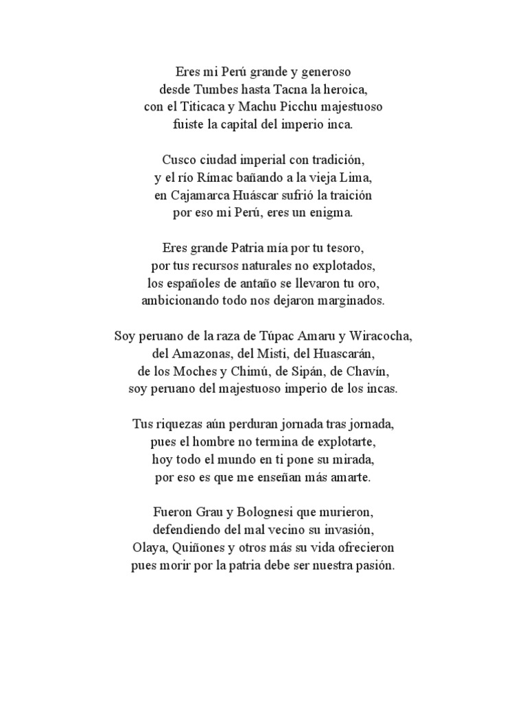 Poema - Fiestas Patrias | PDF