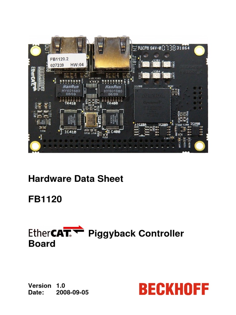 Beckhoff FB1120 0 V10 | PDF | Field Programmable Gate Array ...