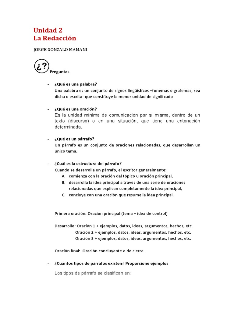 Tarea 2 U2 (2) Jorge GF | Descargar gratis PDF | Oración (Lingüística) | Palabra