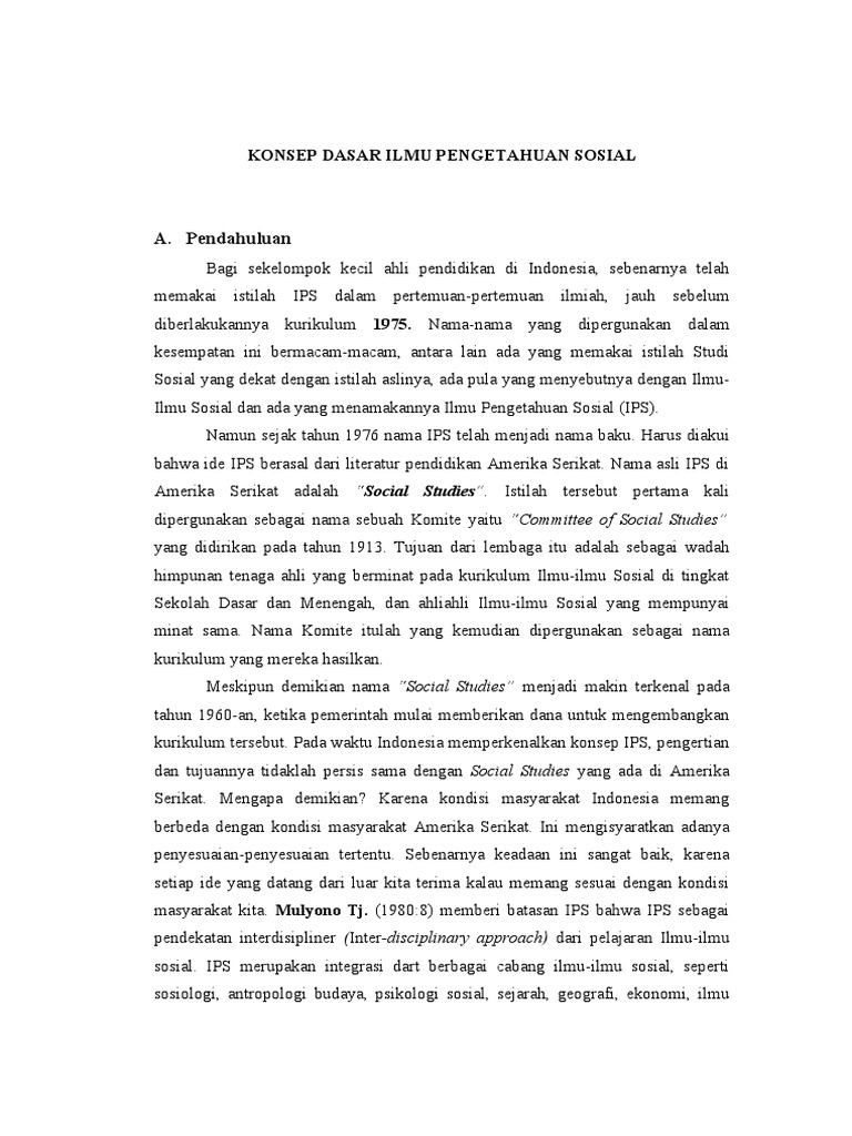 PENGERTIAN IPS, DLL | PDF | Sains & Matematika | Sejarah