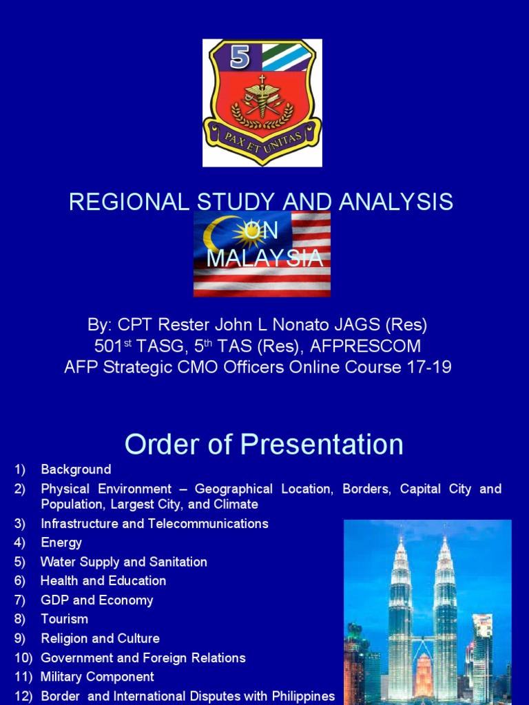 Malaysia Regional Area Study | PDF | Malaysia | Philippines