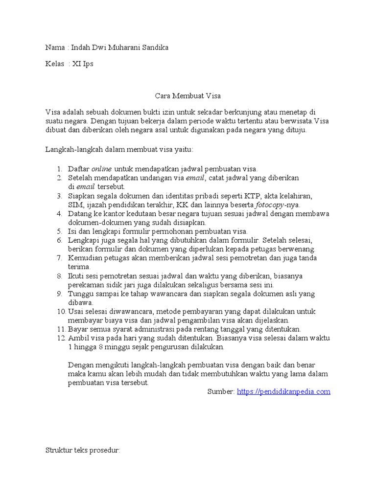 Teks Prosedur Indah Dwi | PDF