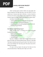 School Recycling Project PROPOSAL | PDF | Recycling | Environmental Issues