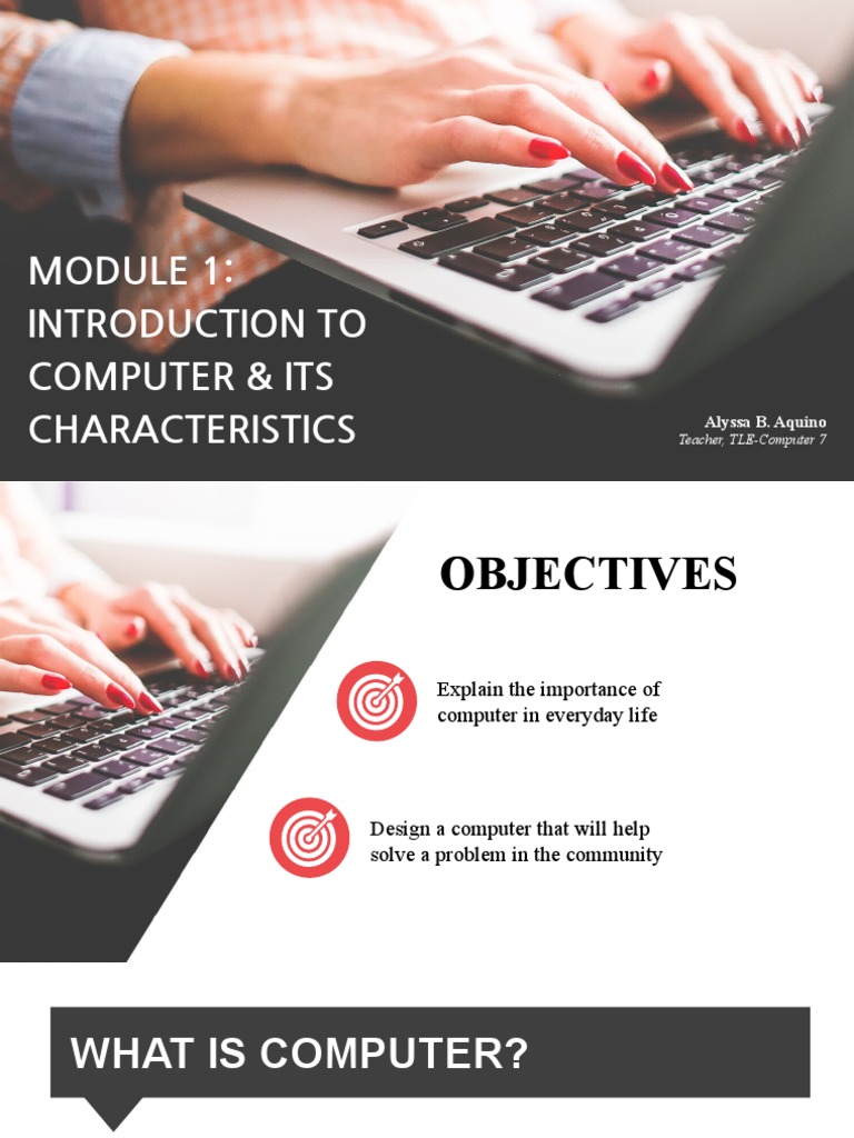 Q1 Lesson 1 - Introduction To Computer & Its Characteristics | PDF ...