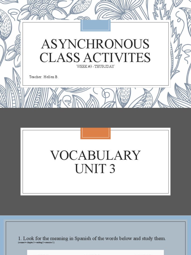 Asynchronous CLASS ACTIVITES - Week 3 - Thursday | PDF | Career ...