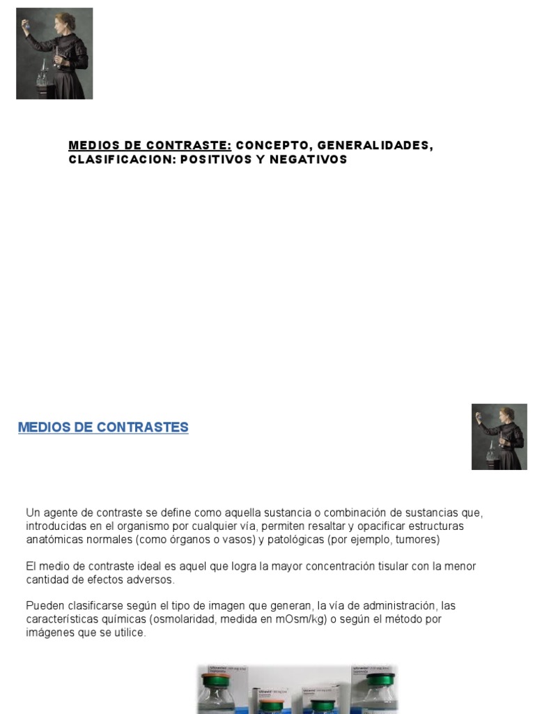 Medios de Contraste | PDF | Radiología | Sistema digestivo humano