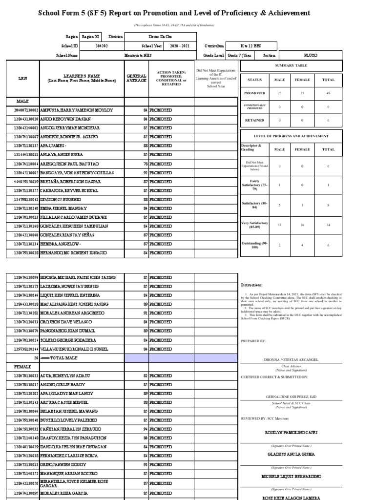 SF5 - 2020 - Grade 7 (Year I) - PLUTO | PDF