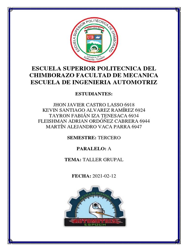 Grupo 7 Taller 12-02-2021 Con Carátula | PDF