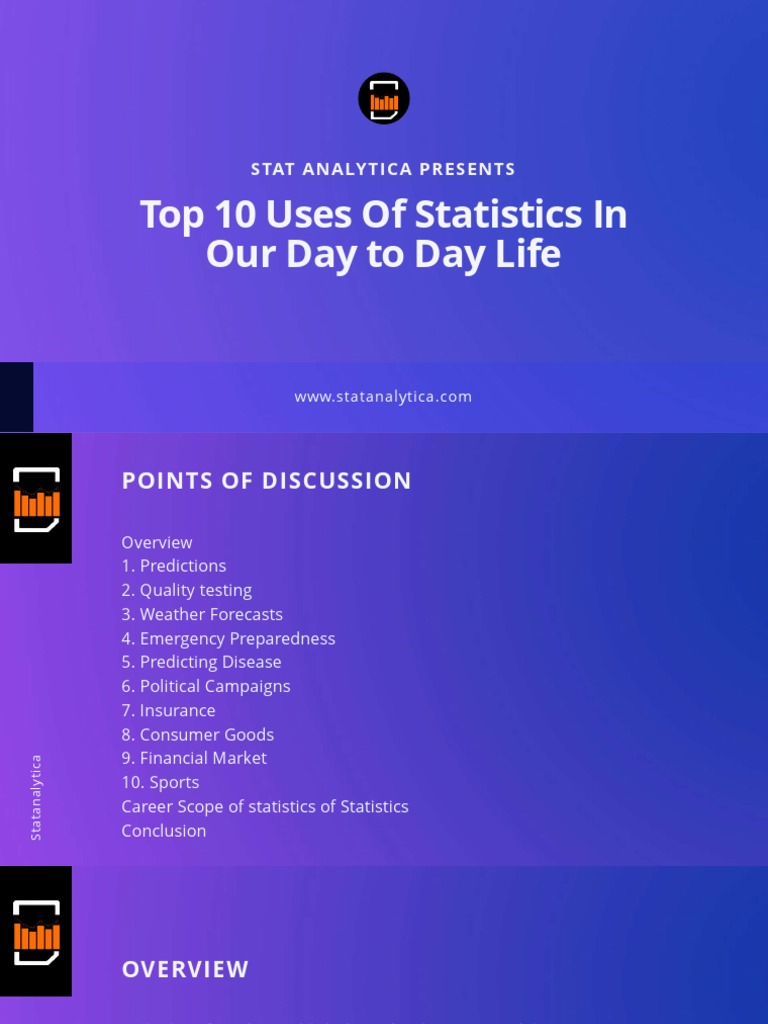 Top 10 Uses of Statistics in Our Day To Day Life: Stat Analytica ...