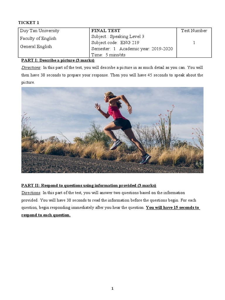 Speaking Level 3 Sample Finals Pdf