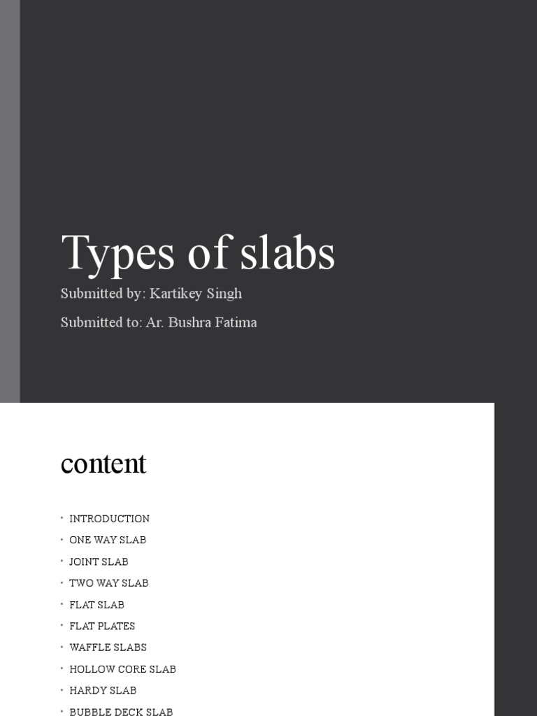 Types of Slab | PDF | Concrete | Beam (Structure)