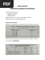 Coal Sampling Procedure IS436 | PDF