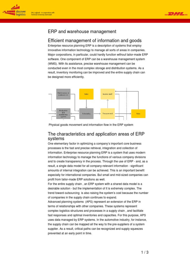 DHL Logbook - ERP | PDF | Enterprise Resource Planning | Warehouse