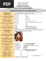 Barangay Certification National ID Format 1 | PDF