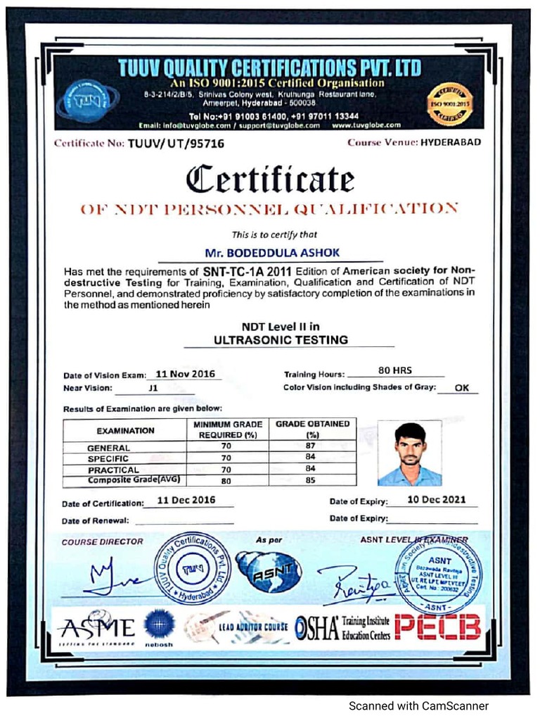 NDT Certificates | PDF