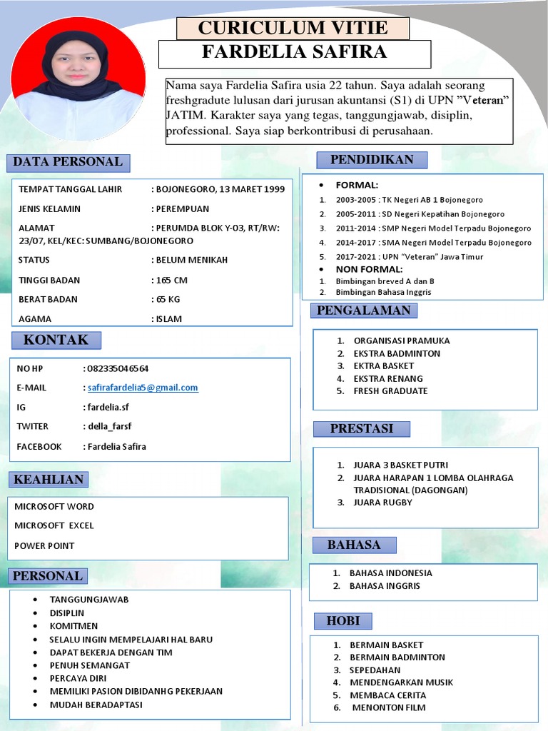 Fardelia Safira - CV | PDF
