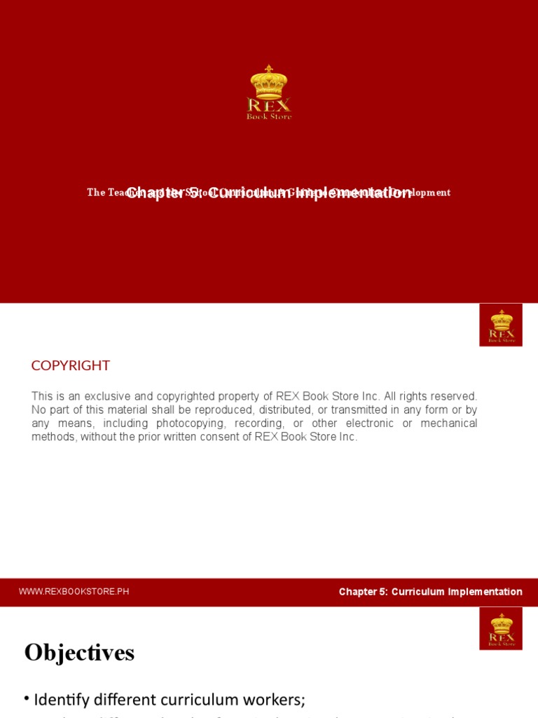 Chapter 5 Curriculum Implementation The Teacher And The School