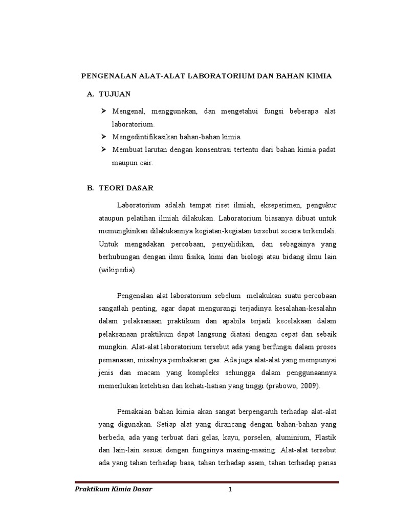 Alat2 Laboratorium | PDF