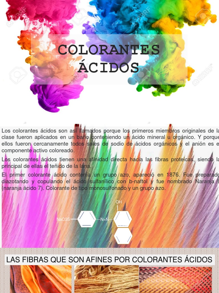Colorantes Ácidos para Teñido de Nylon | PDF | Ácido | Nylon