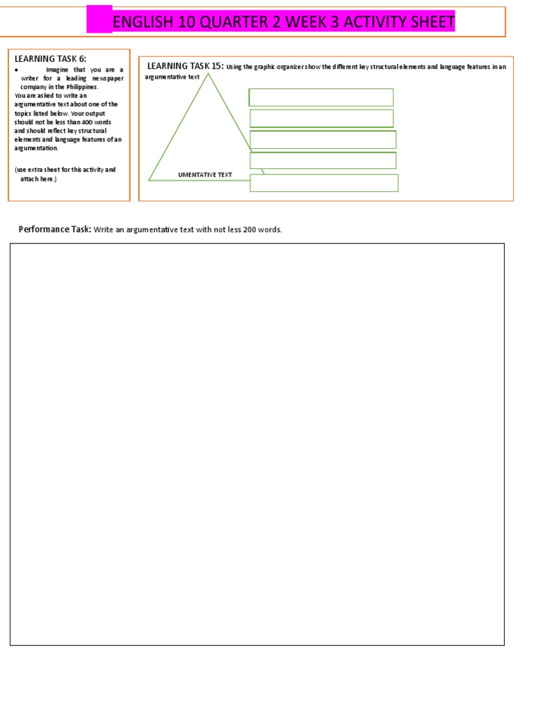 Performance Task g10 q2 w3 | PDF | Career & Growth | Art