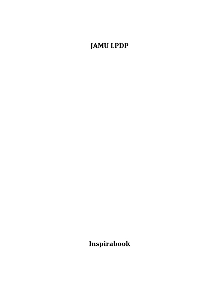 Ebook 1 Jamu LPDP | PDF