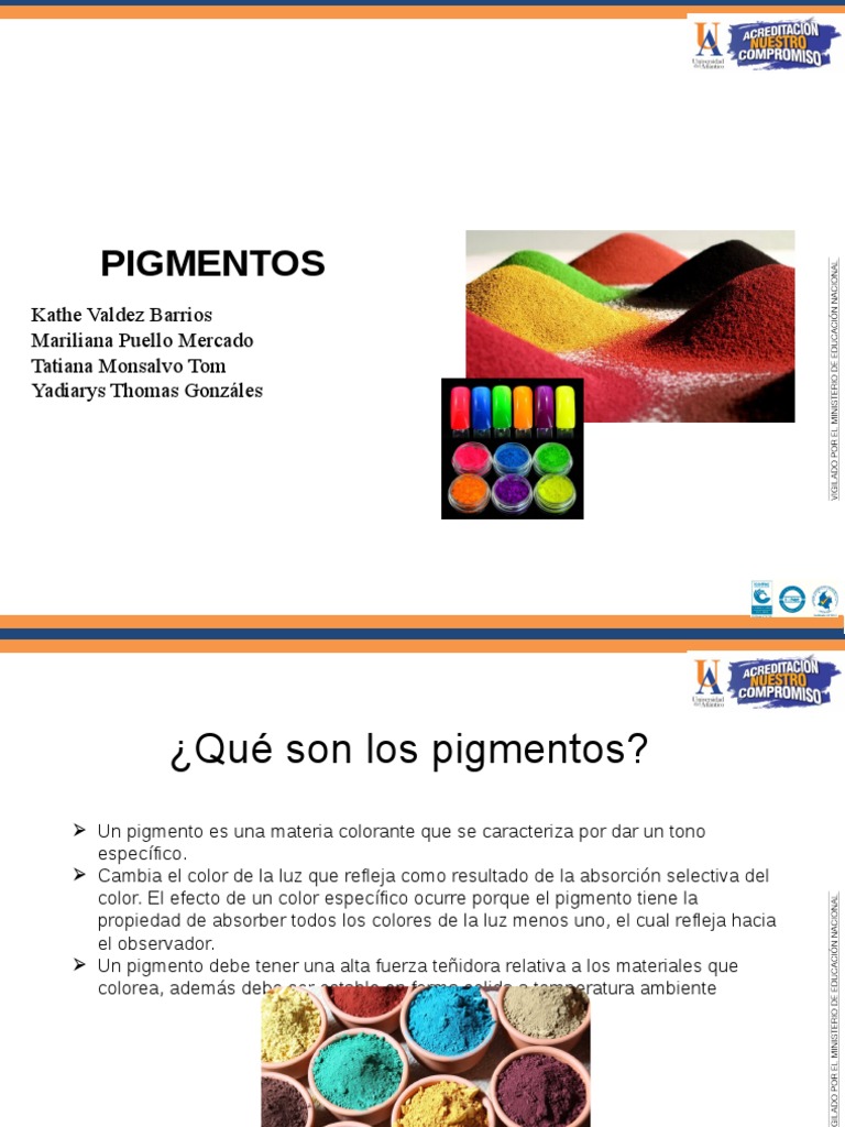Tipos y usos de pigmentos | PDF | Pigmento | Productos cosméticos