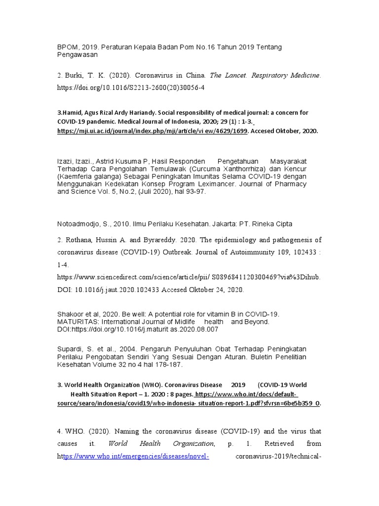 Dapus | PDF | World Health Organization | Life Sciences