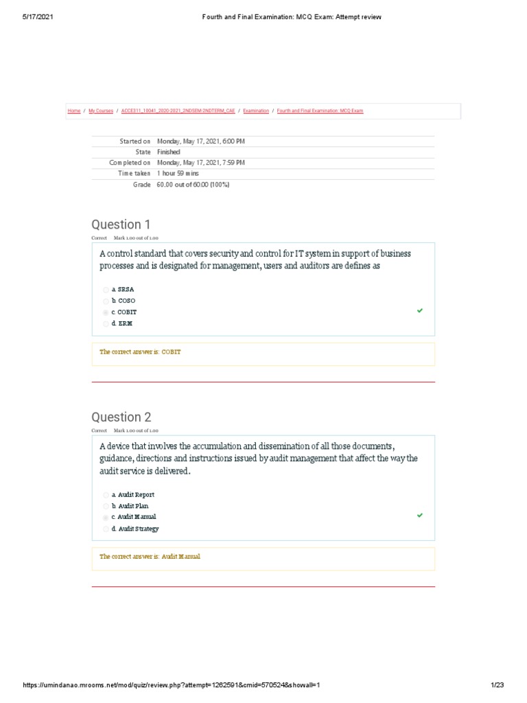 Operations Auditing (Answers) | Download Free PDF | Audit | Internal Audit