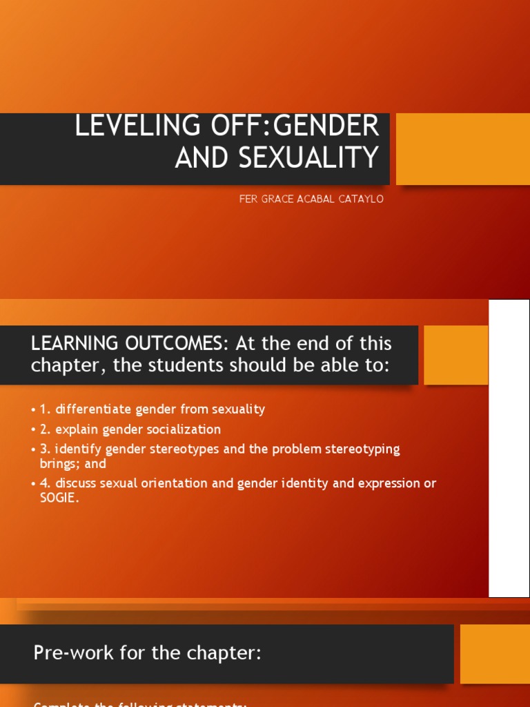 Chapter 2 Leveling Off Gender and Sexuality | PDF | Sexual Orientation ...