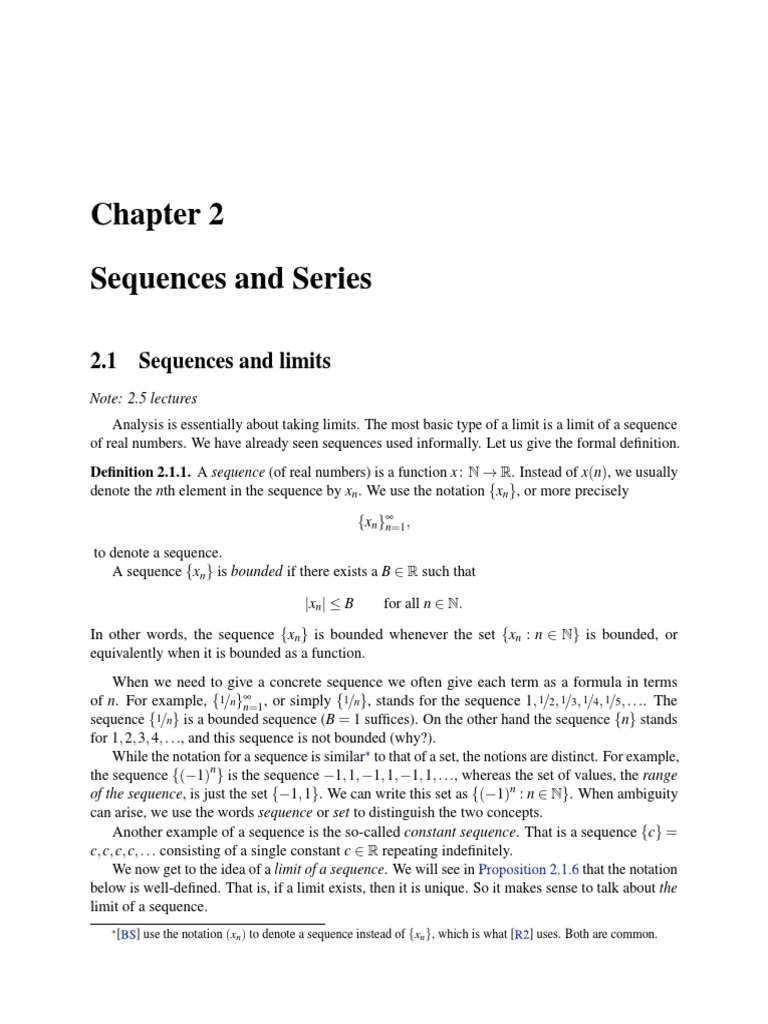 Sequences and Limits | PDF | Sequence | Limit (Mathematics)