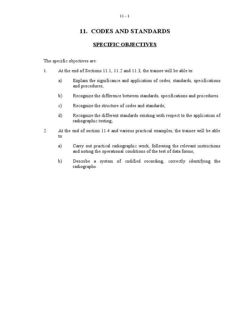 Understanding Codes, Standards and Procedures for Non-Destructive ...