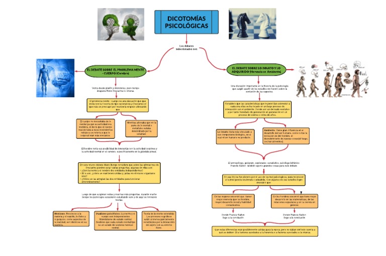 Mapa Conceptual - Dicotomías Psicológicas - Paula Olarte. | PDF | Mente | Problema mente-cuerpo
