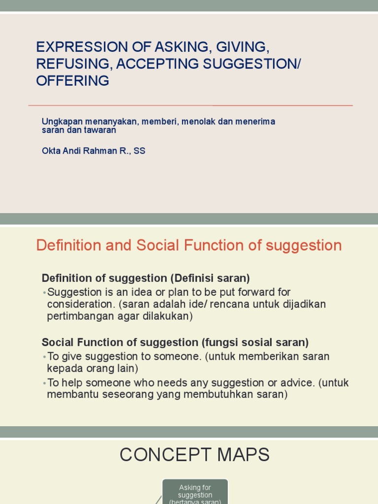 Expressions of Suggestions and Offers | PDF | Language Arts & Discipline