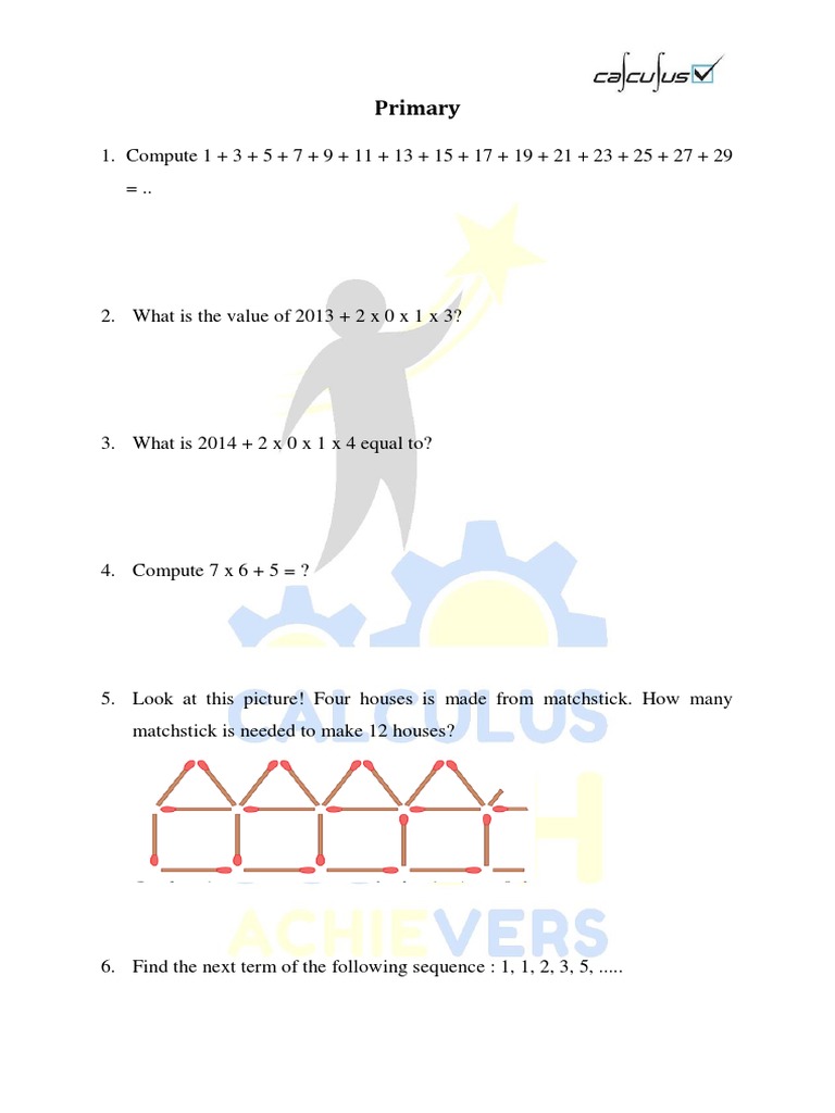 Math Olimpiade Grade 1 | PDF | Mathematics