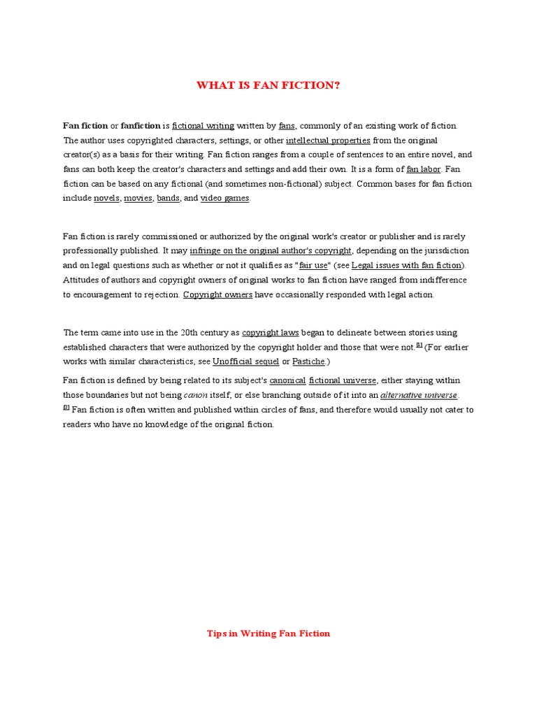 What Is Fan Fiction | PDF | Communication