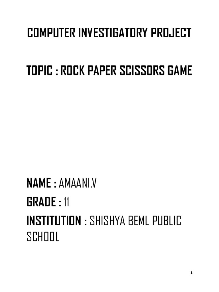 Computer Investigatory Project | PDF | Python (Programming Language) | Library (Computing)