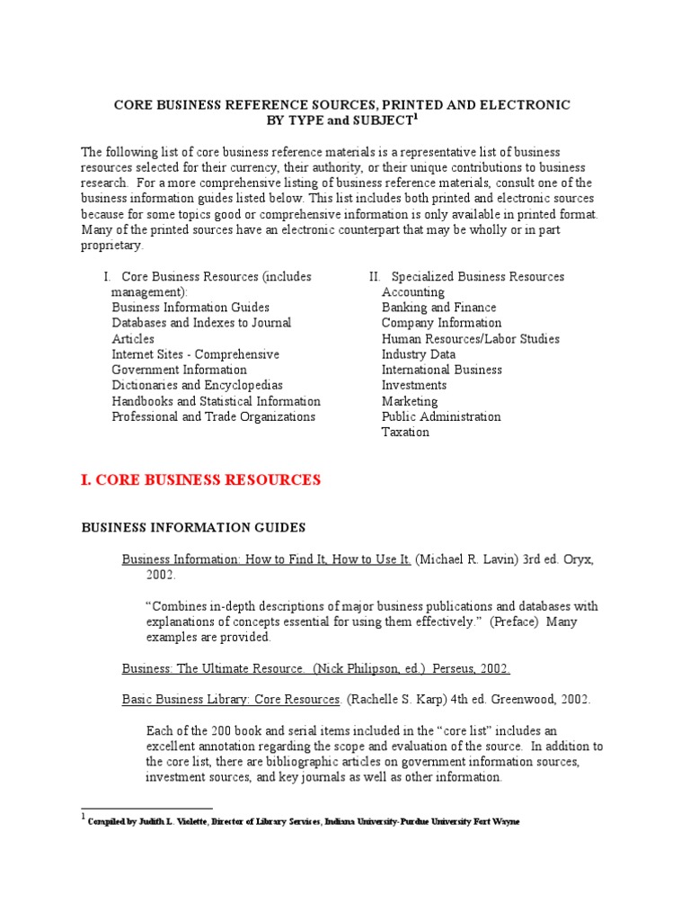 Business Reference Sources | PDF | Financial Accounting Standards Board ...